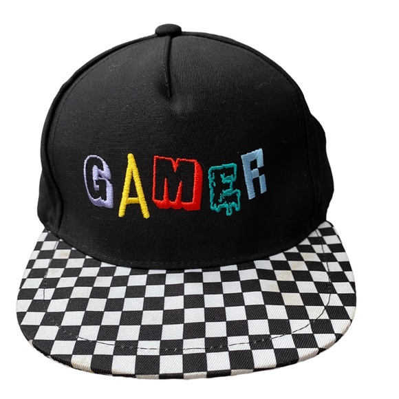 Accessories | Embroidered Gamer With Checkerboard Rim Adjustable Size ...